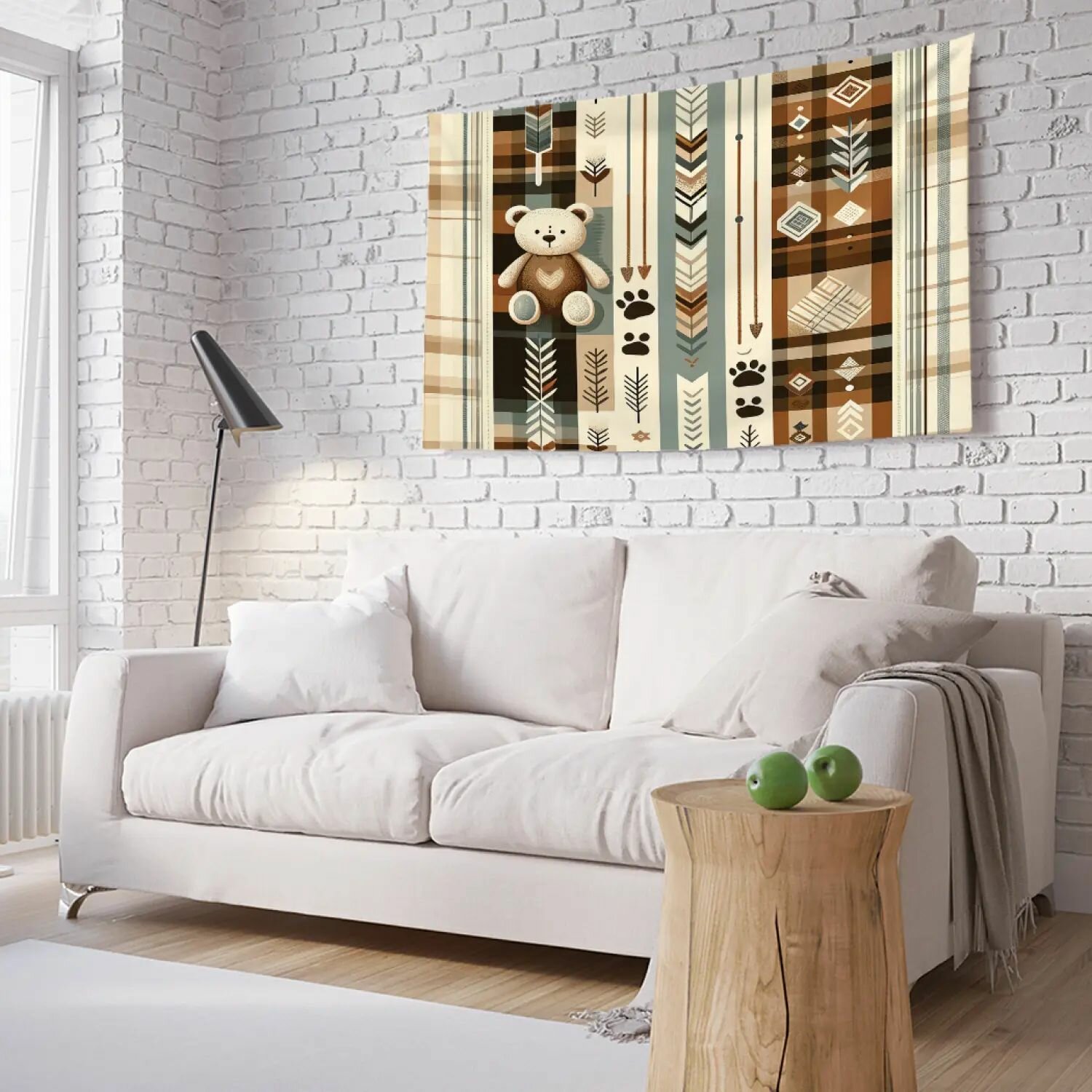 Фотопанно на стену горизонтальный постер 150х200 "Мишки и клетка", JoyArty