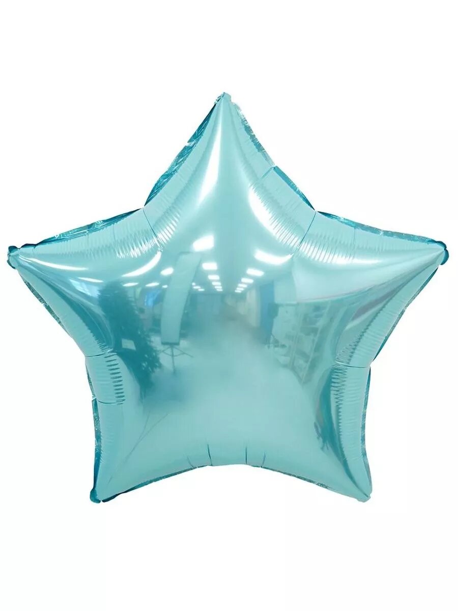 Звезда Нежно-голубая / Baby Blue, фольгированный шар (24"/60 см ) 1 шт. / Веселуха