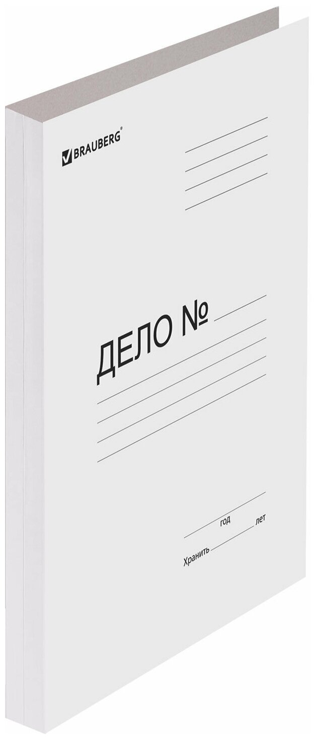 Brauberg Папка без скоросшивателя Дело , картон, плотность 300г/м2, до 200 листов, 124571 (10 штук)