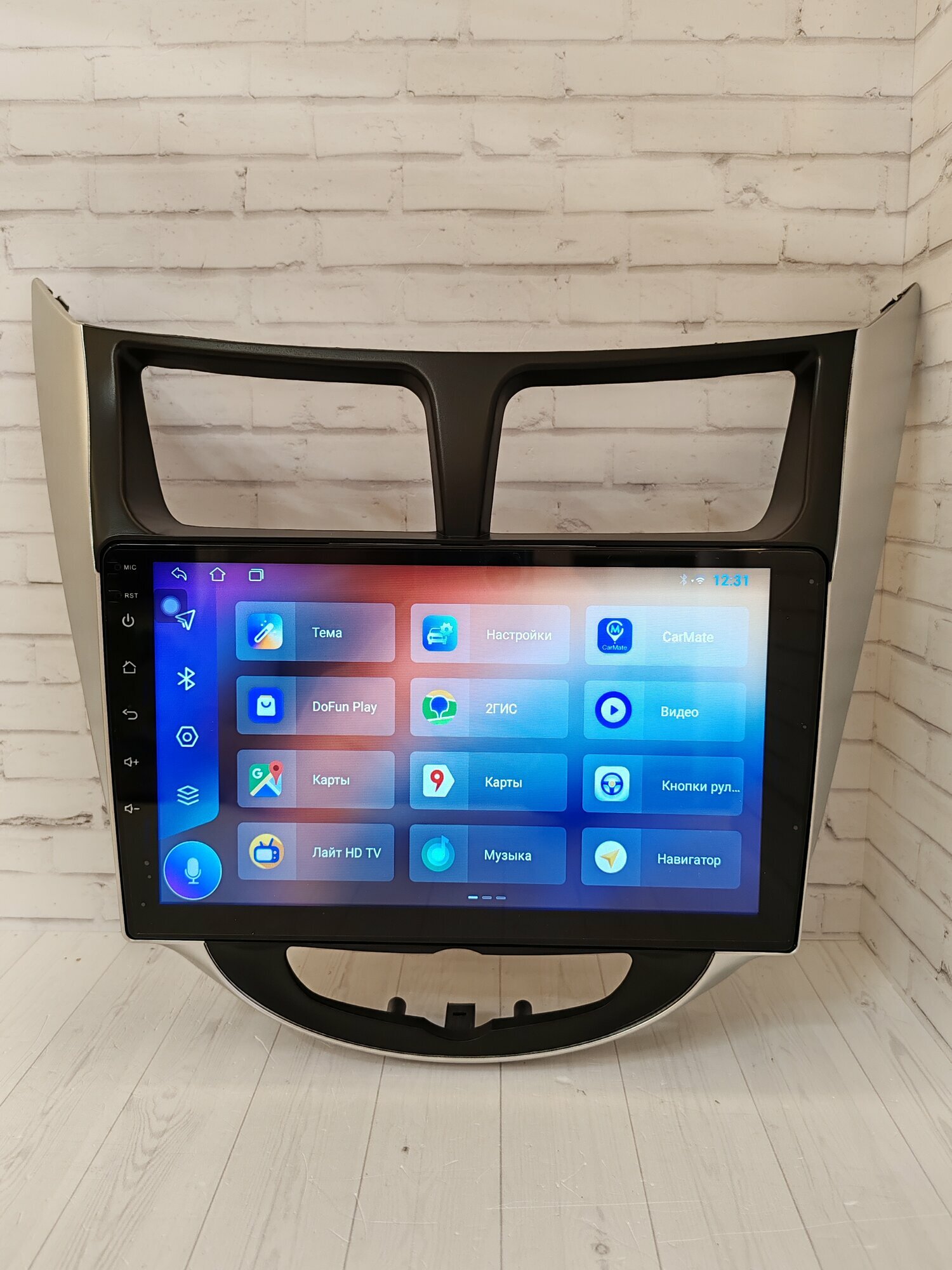 Магнитола андроид с реальной памятью 4/64гб, QLED экран 9', WiFi, GPS, USB, Блютуз, Кулер охлаждения, для Хёндэ Солярис-1, Акцент (Hyundai Solaris, Accent) 2010-16г