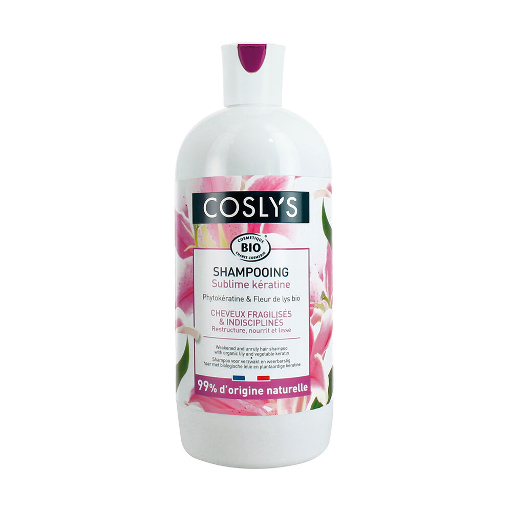 Шампунь для ослабленных и непослушных волос с растительным кератином 500 мл, Coslys (Кослис)