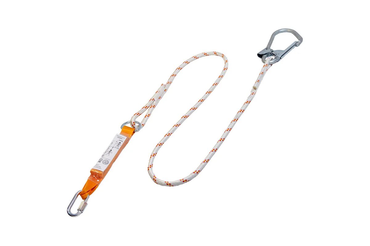 Прогресс сефети Строп из каната с амортизатором, большим монтажным и соединительным карабином Строп Строп аВ+Кс исп.3