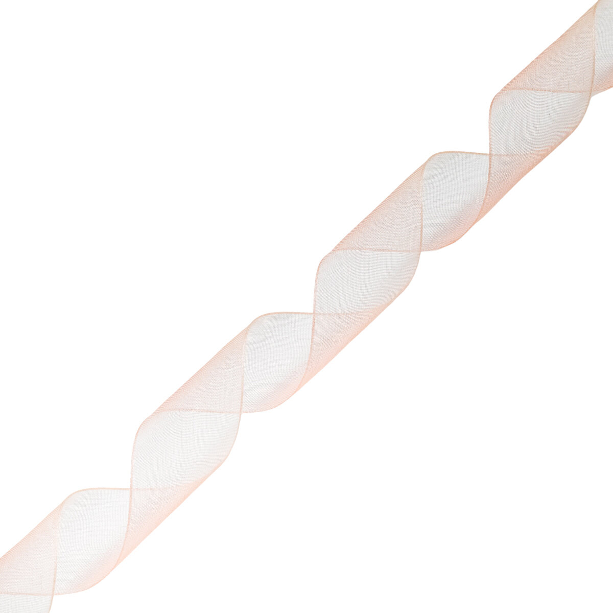 Лента капроновая декоративная Айрис, ширина 2,5 см, длина 22,86 м (39 бежевый)