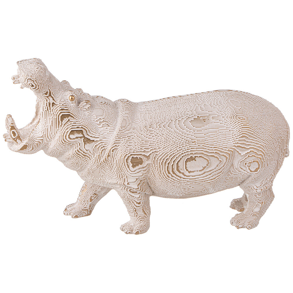 Фигурка 146-2092 декоративная бегемот 25,5х9,6х15,5 см