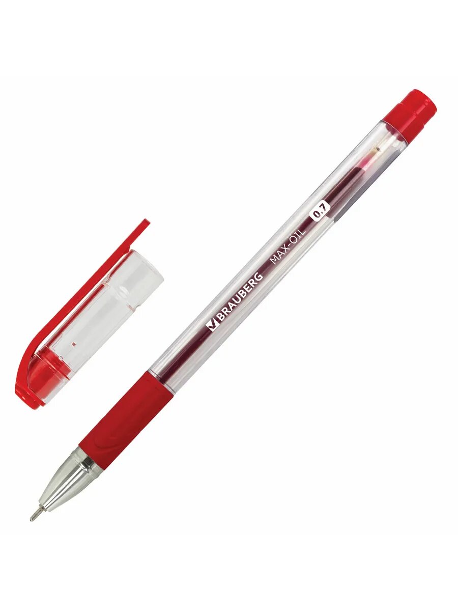 Ручка масляная BRAUBERG Max-Oil красная
