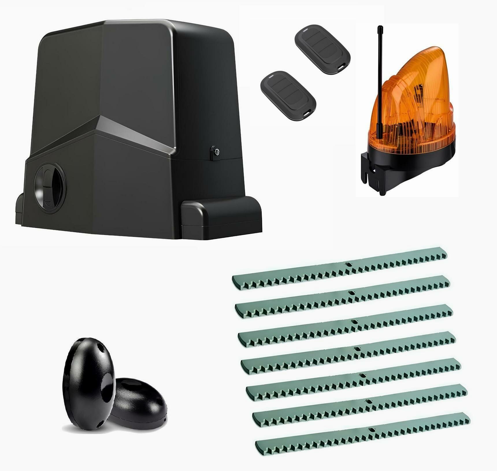 Автоматика для откатных ворот ARW-600MKIT FULL7-1K, комплект: привод, 2 пульта, лампа, фотоэлементы, 7 реек