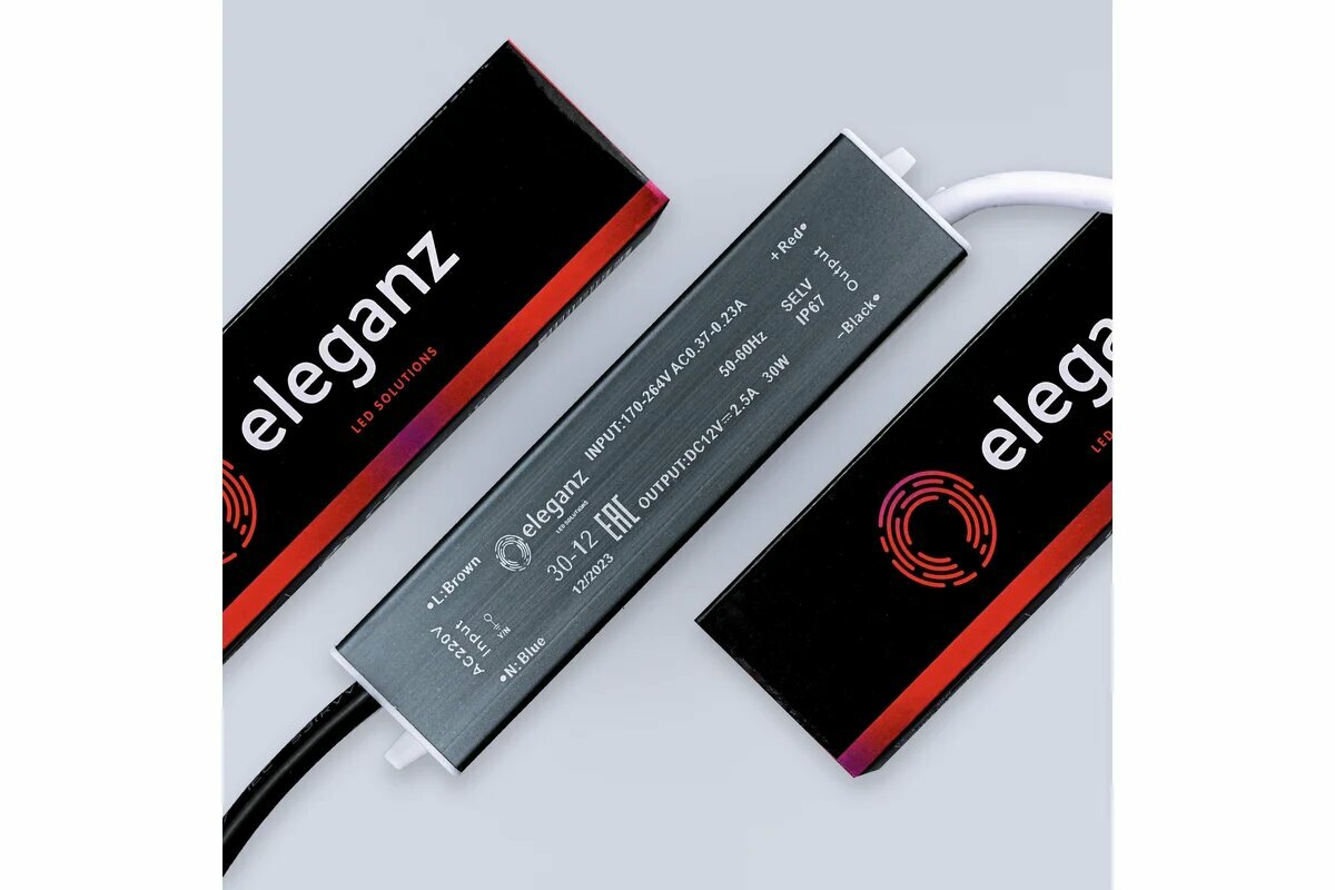Eleganz Блок питания 12V 30W герметичный IP67 1111 для наружной влагозащищенной установки
