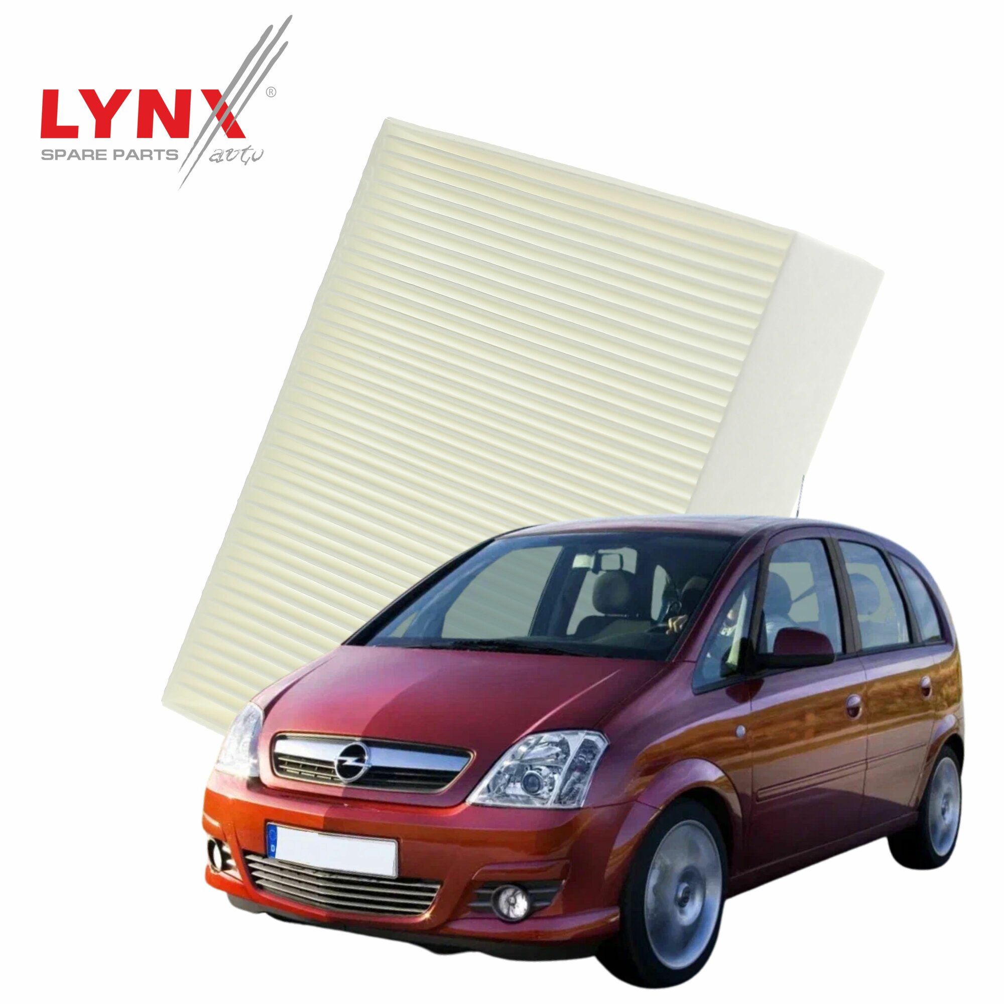 Фильтр салонный Opel Meriva (1) A / Опель Мерива 2002 2003 2004 2005 2006 2007 2008 2009 2010 / 1шт LYNXauto