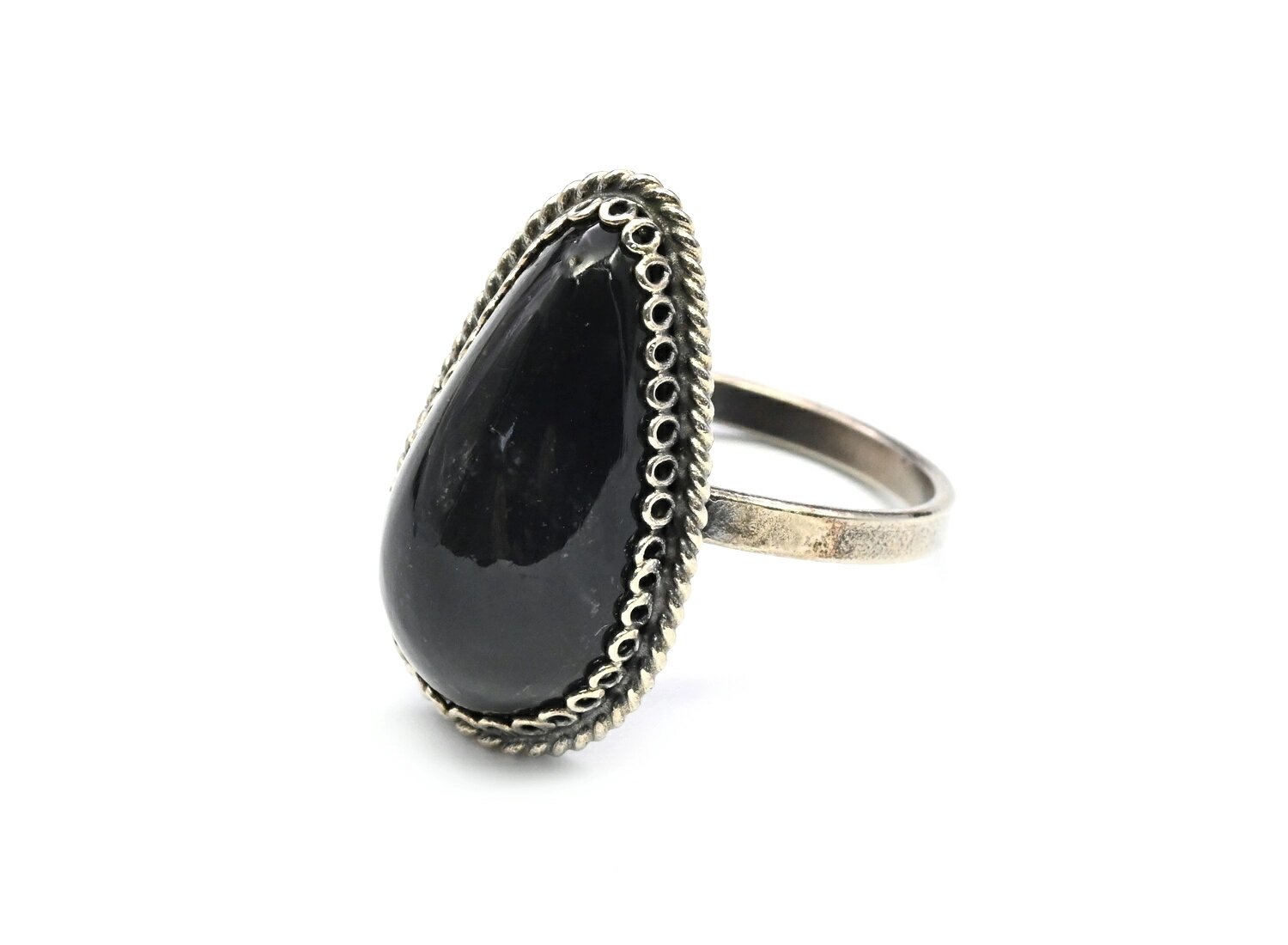 Кольцо, обсидиан
