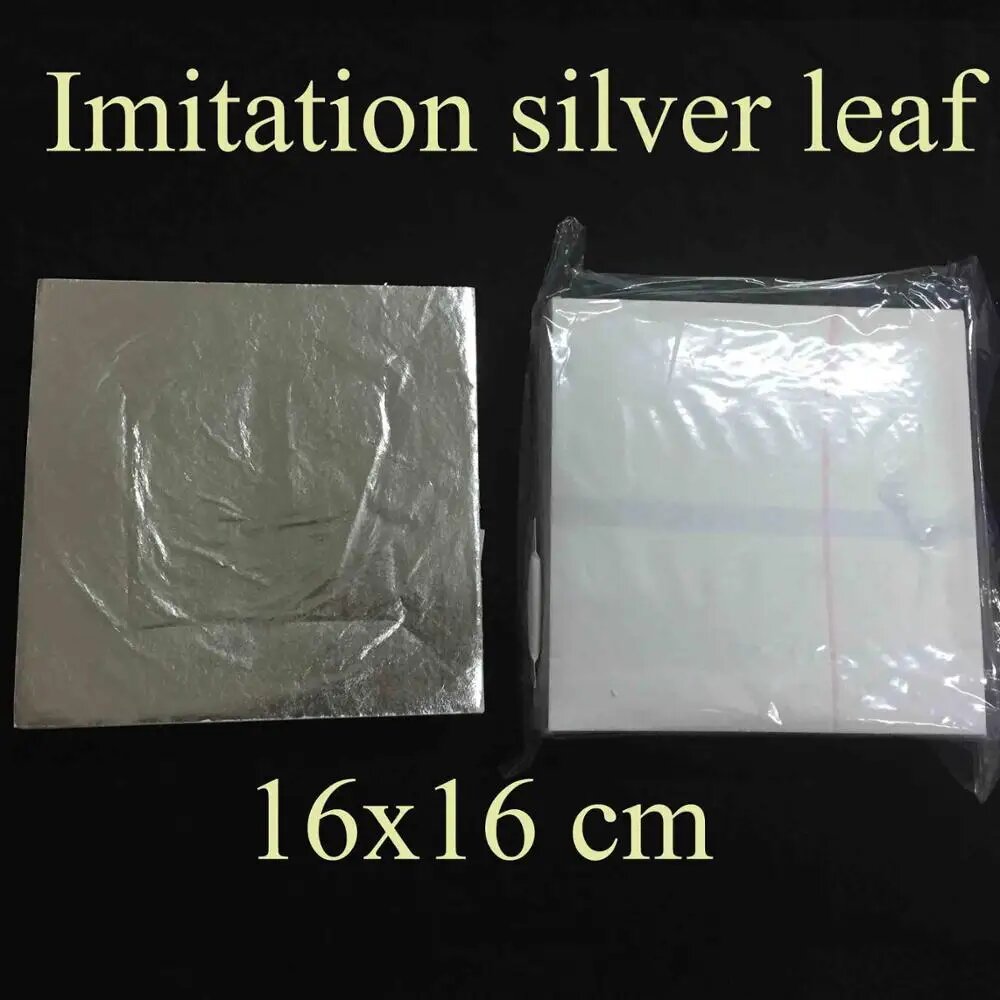 Листы для золочения Castlegold, золотой цвет 1000 pcs silver leaf
