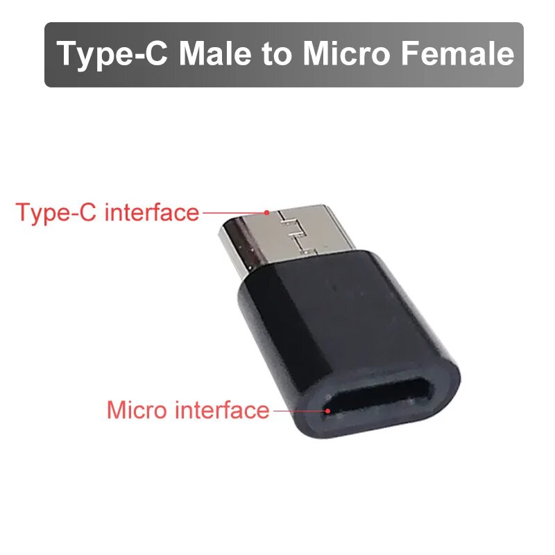 Переходник с USB на Type C OTG, USB Type-c Type C Male to Micro