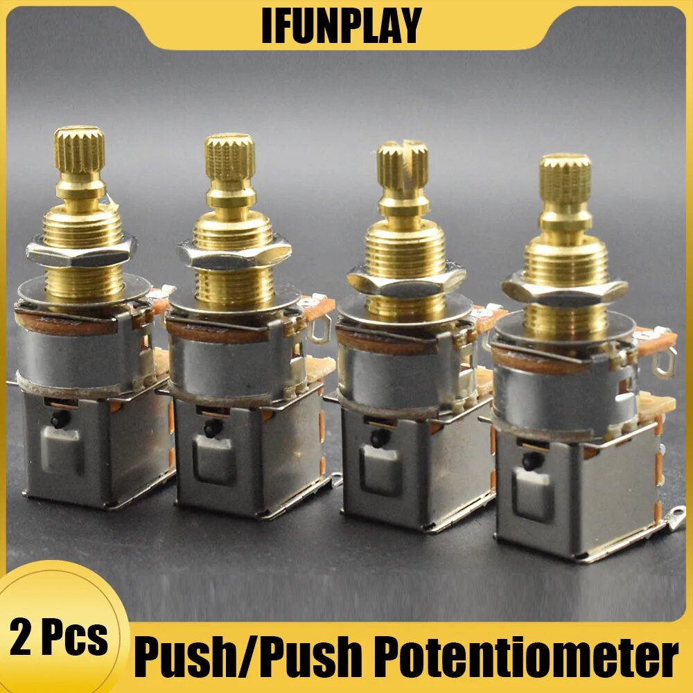 Гитарные потенциометры IFUNPLAY 1089 латунные A500K
