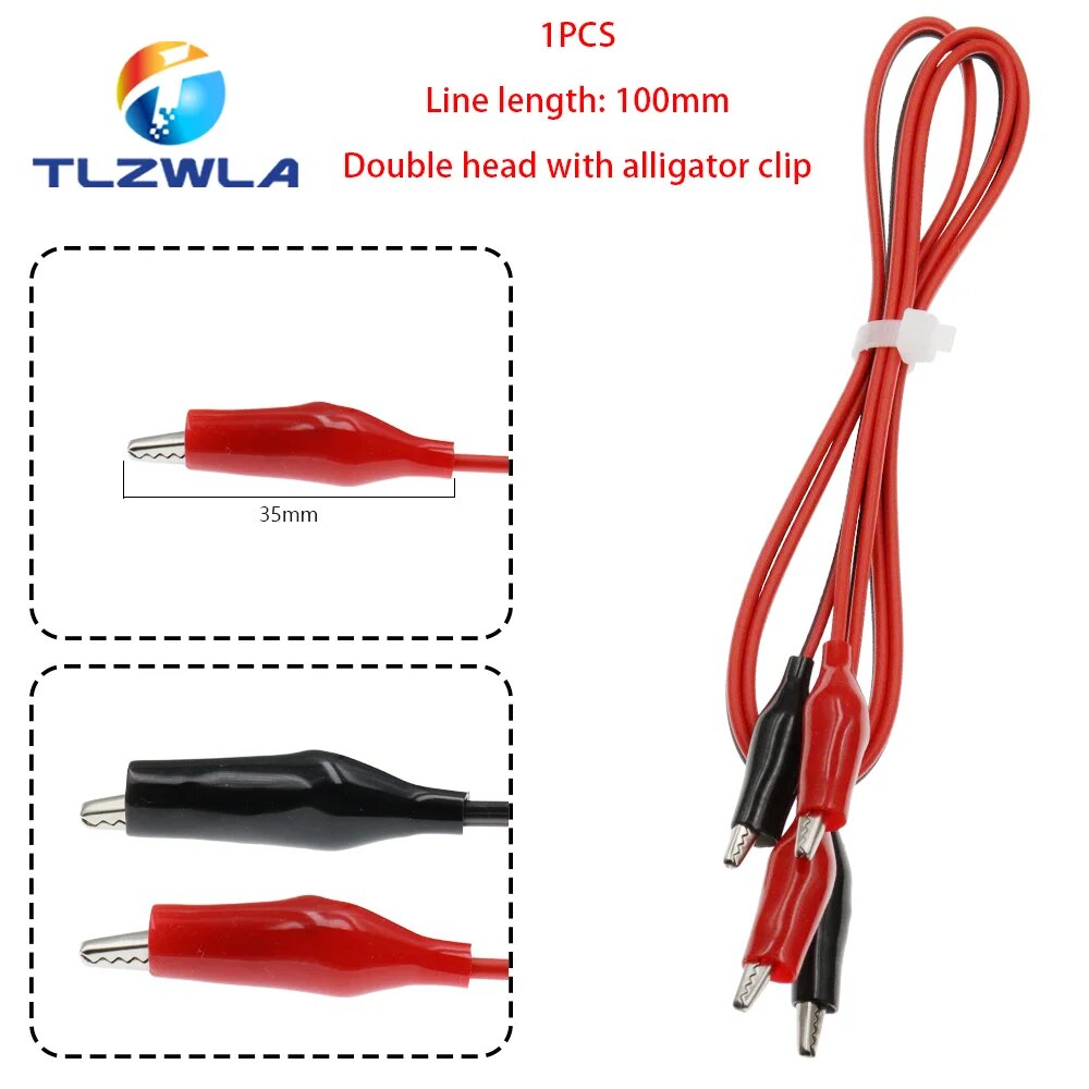 Тестовый провод TLZWLA с зажимами "крокодил", 4 мм Double alligatorclip
