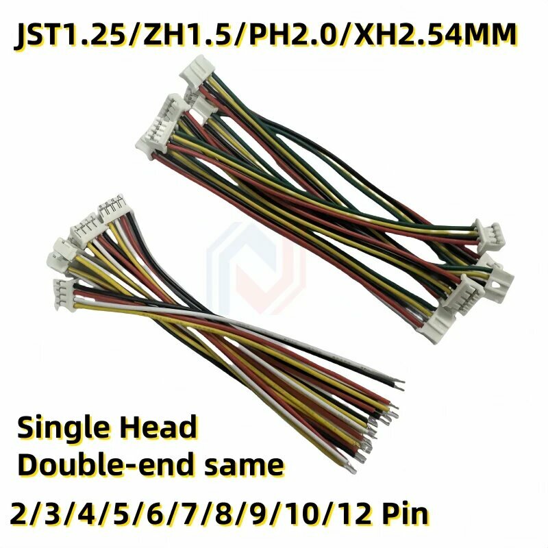 Разъемы JST/ZH/PH/XH 1,25/1,5/2,0/2,54 мм с проводом 2/3/4/5/6/7/8/10/12Pin