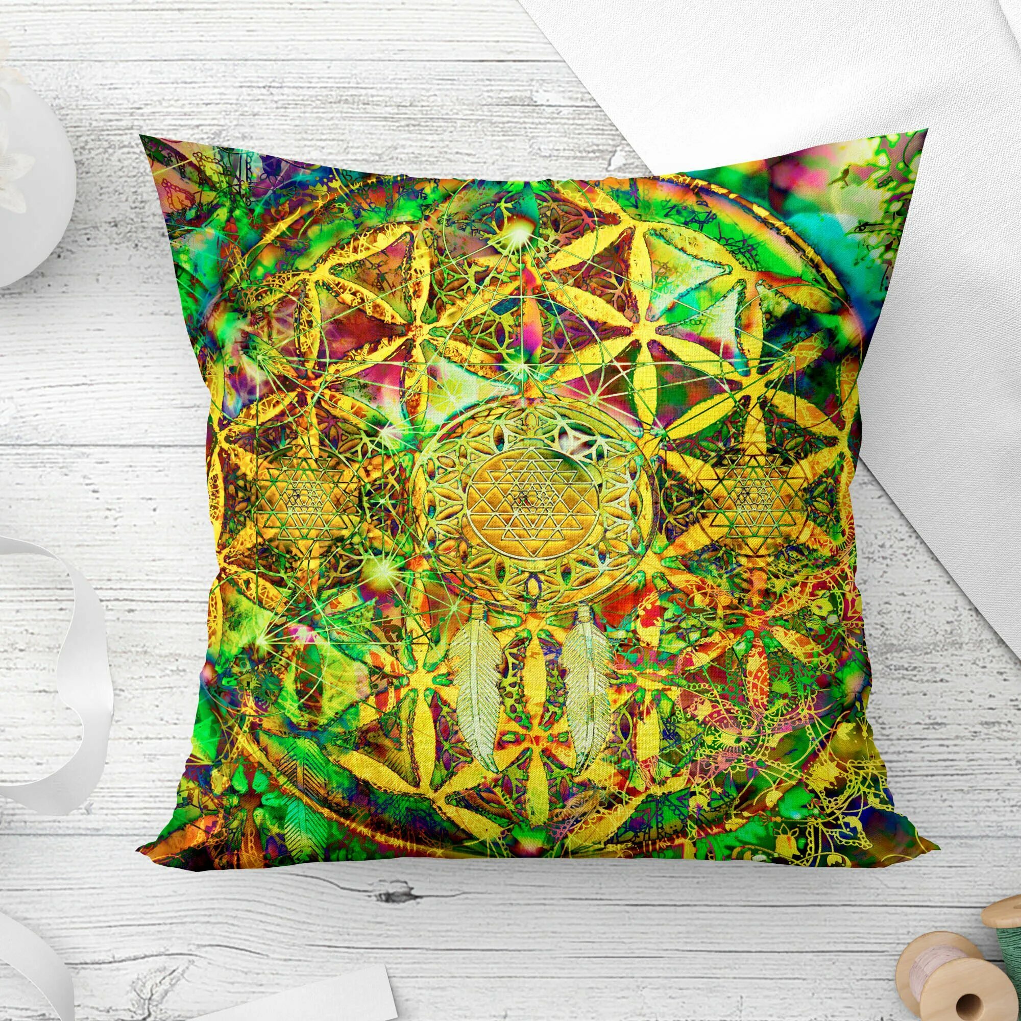 Мандала, декоративные подушки с солнцем и луной, наволочки, подушки для 450 мм*450 мм, zt001-6