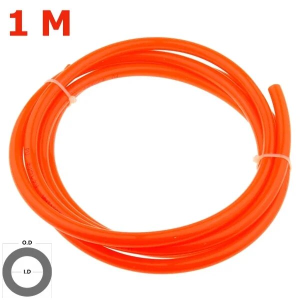 WYWBEY Полиуретановая воздушная трубка 4 мм, 6 мм, 8 мм, 10 мм, 12 мм 6mm OD x 4mm ID, 1 Meter Red