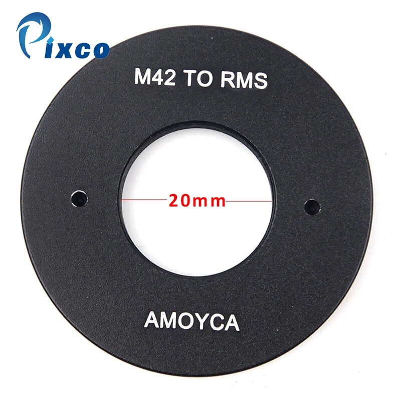 Внутренняя резьба Pixco: переходник для объектива RMS (20 мм) для объектива RMS Royal Microscopy Society с креплением M42, внутренняя резьба rms