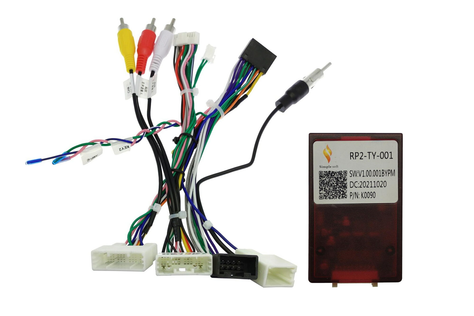 Комплект проводки Toyota 2018+ для установки Android магнитолы / Wide Media