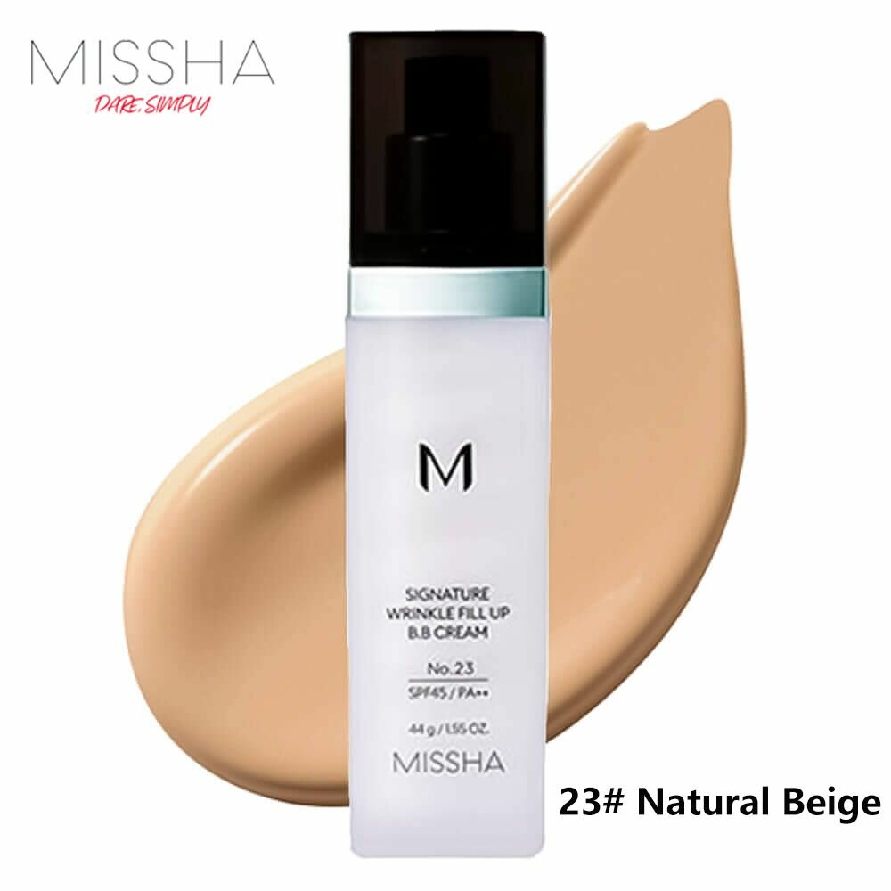 BB крем MISSHA Signature Wrinkle Fill Up BB Cream 44г (SPF45 PA++) 23# Natural Beige, корейская косметика, Тональный ББ крем для лица