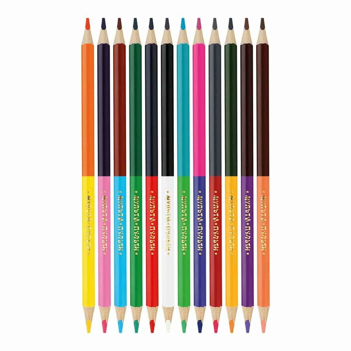 Карандаши цветные 24 цвета Мульти-Пульти "Енот в тропиках" (L=176мм, D=7мм, d=3.3мм, 3гр, двусторонние) 12шт. (CP_11494), 12 уп.