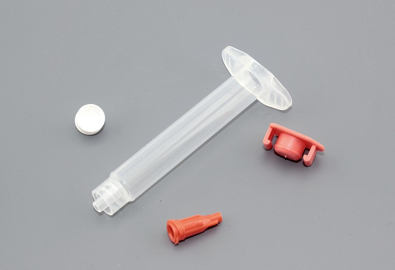 Промышленный шприц 3 мл с красной крышкой 10 шт