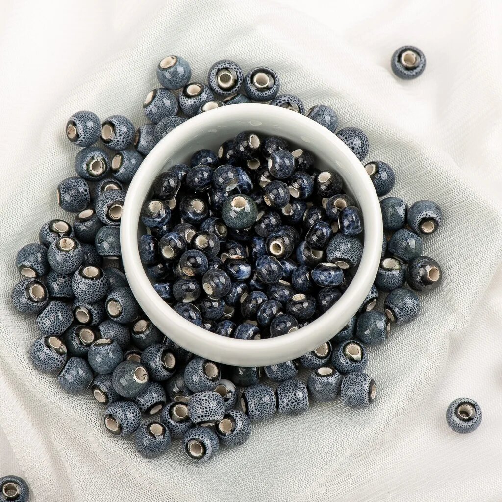 Midofare керамические бусины 6 мм 7 мм 8 мм 10 мм 12 мм для Темно-синий, 6 мм, A416C A501C