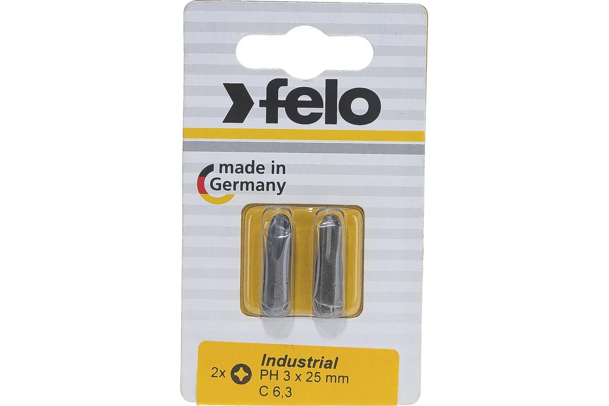 Felo Бита крестовая ударная PH 3X25, 2шт 02203036