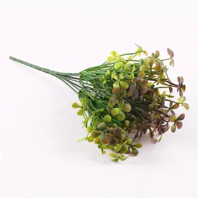 Искусственные растения YO CHO Зеленый клевер 7 стеблей Purple