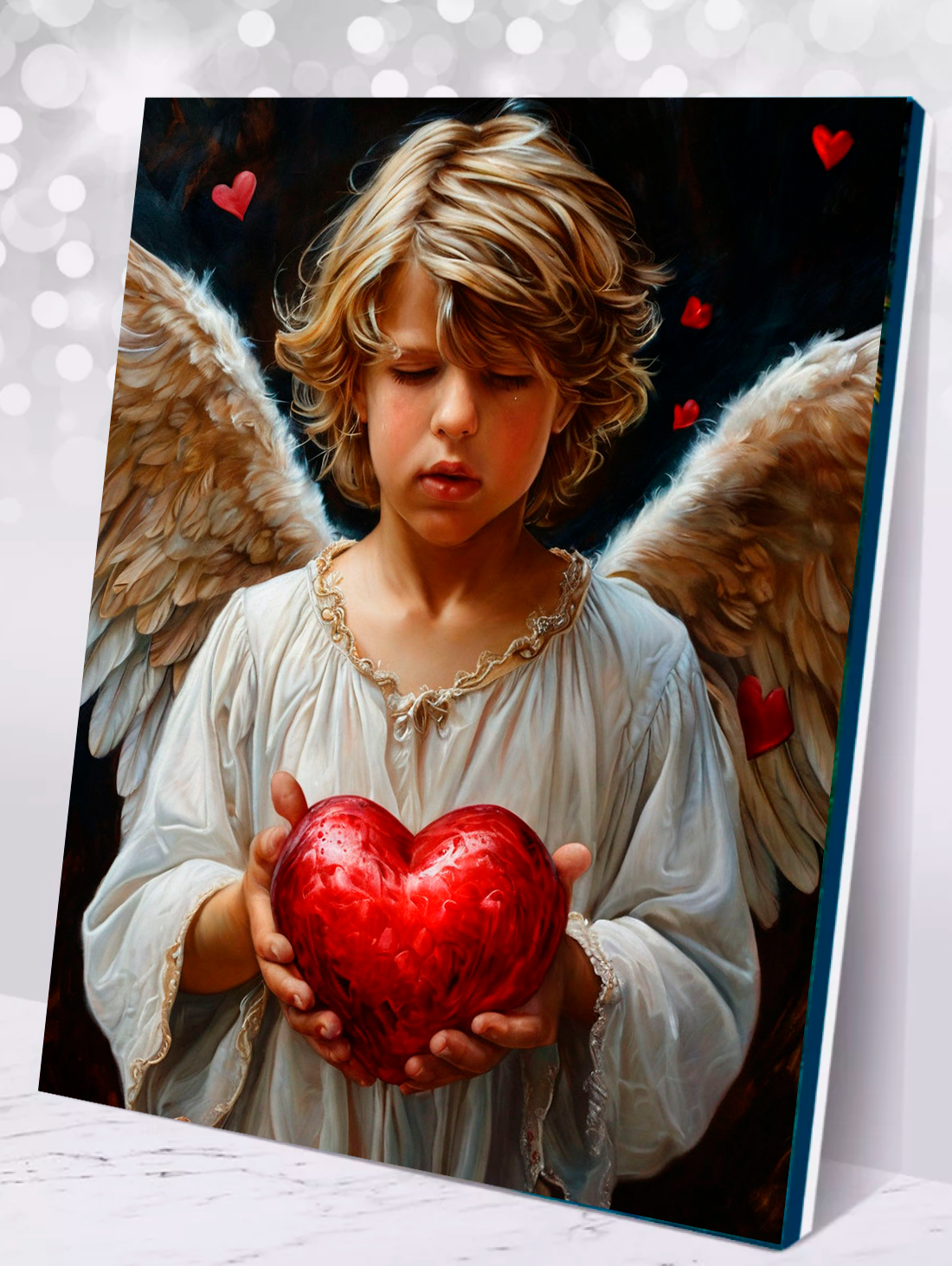 Картина по номерам "Влюбленный ангел" 40х50 см, хлопковый холст на подрамнике, акрил, АртТойс
