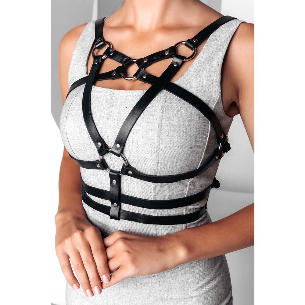 Портупея ПодКожей "FLORA", натуральная кожа, регулируемый обхват