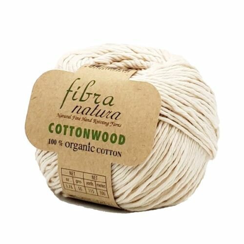 Пряжа Fibra Natura Cottonwood 41101 экрю (50г/105м, упаковка 5 мотков)