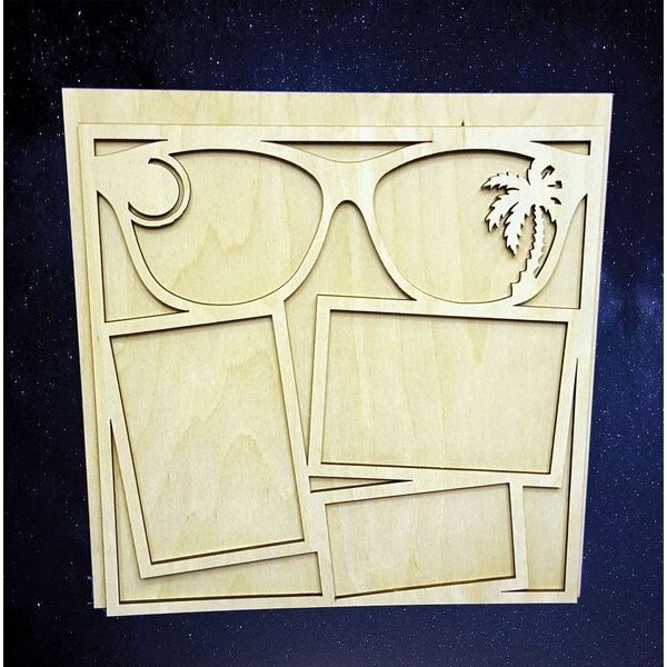 Заготовка для творчества Созвездие фоторамка Очки, 37х37 см, 6 мм, материал дерево