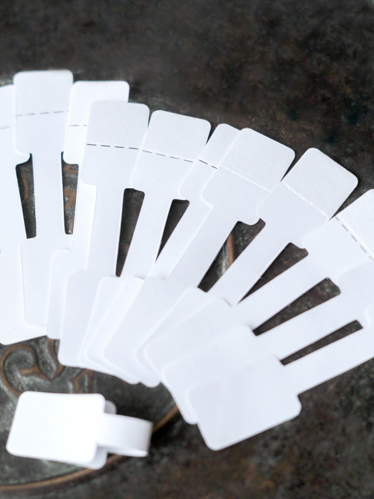 Ярлык-ценник двусторонний 100 шт / бирка с липучкой / теги, 6x1.3 см