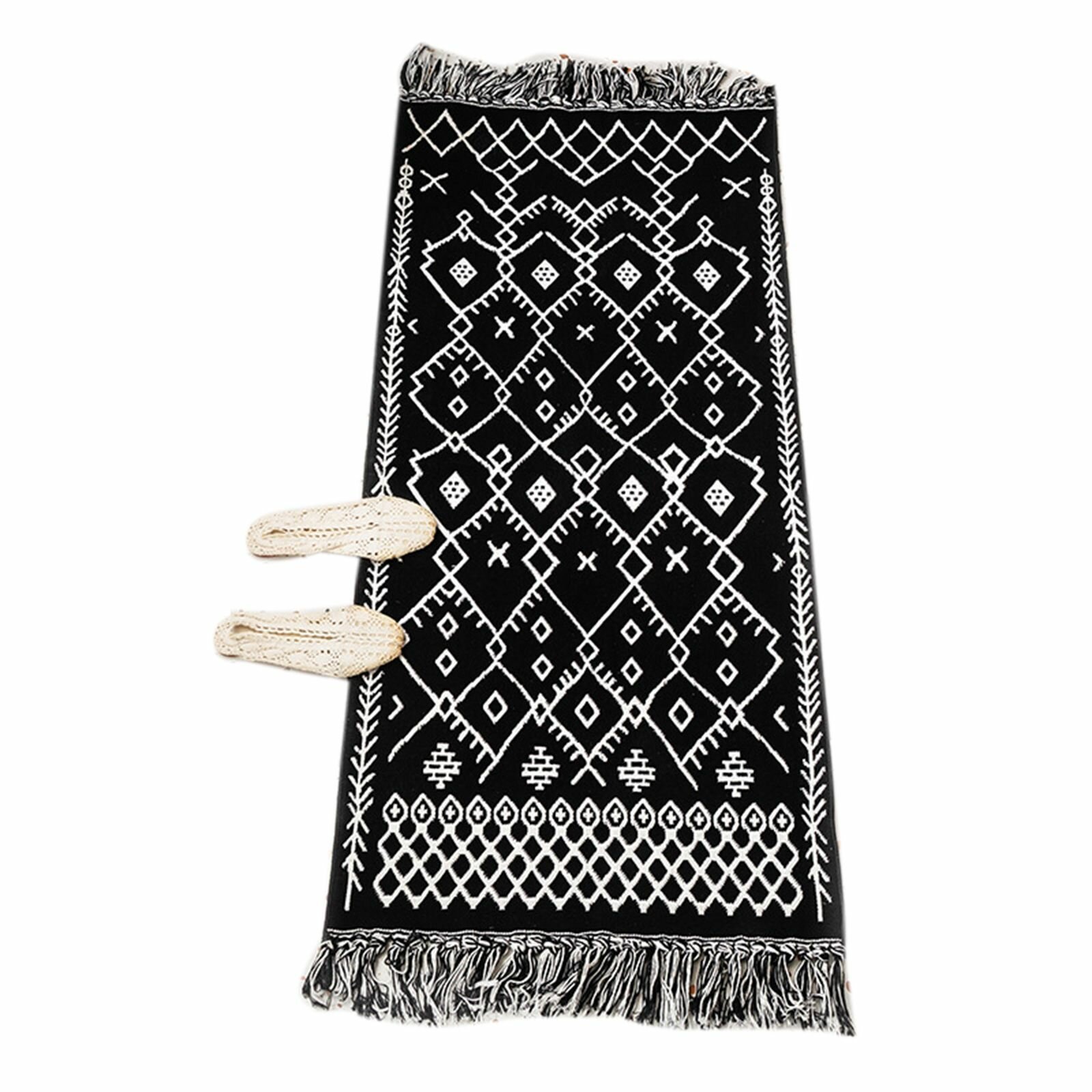 Этнический тканый ковер для гостиной, дивана, спальни, прикроватная тумбочка с кисточкой, напольный коврик