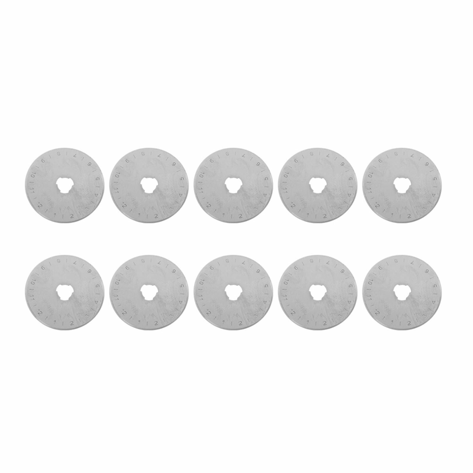 10 сменных лезвий для роторного резака диаметром 45 мм для резки кожи, ткани, бумаги и других материалов.