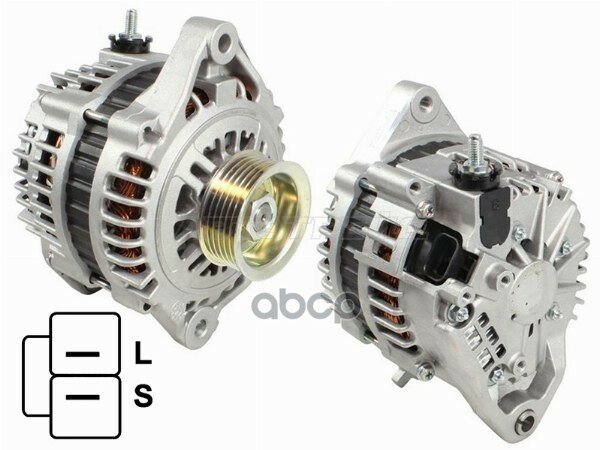 Генератор NISSAN AD Y11/AVENIR W11/BLUEBIRD SYLPHY G10/SUNNY B15 98- QG15DE/QG16DE/QG18DE 12V 80A Sat арт. ST-85-0042