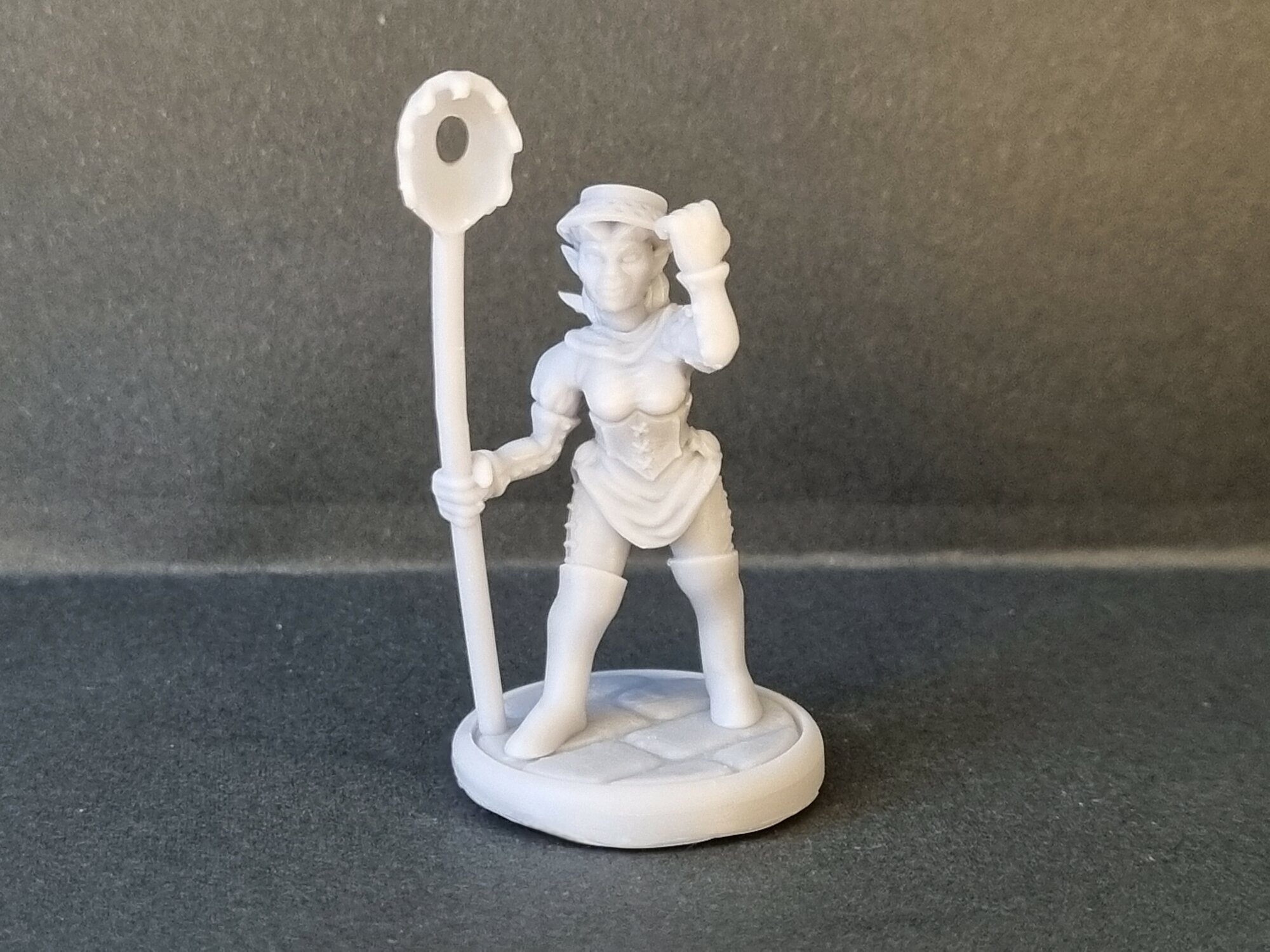 Миниатюра "Пастафарианский тифлинг" для Dungeons and Dragons, 3D, серый, высота 40 мм