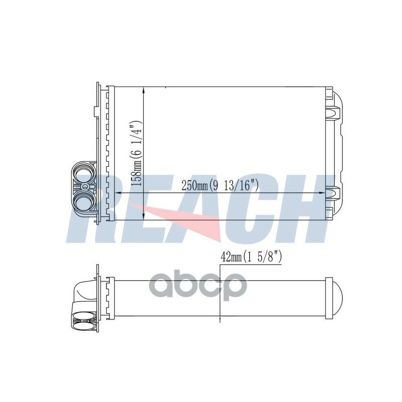 Радиатор отопителя RENAULT MEGANE SCENIC 1996-1999 REACH арт. 1.18.13222
