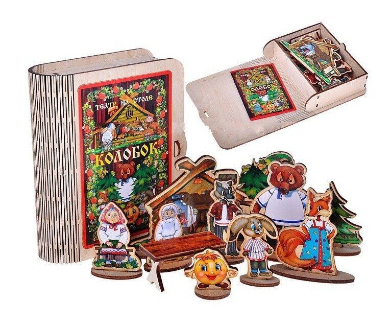 Кукольный театр Нескучные игры "Колобок", деревянный (7737)