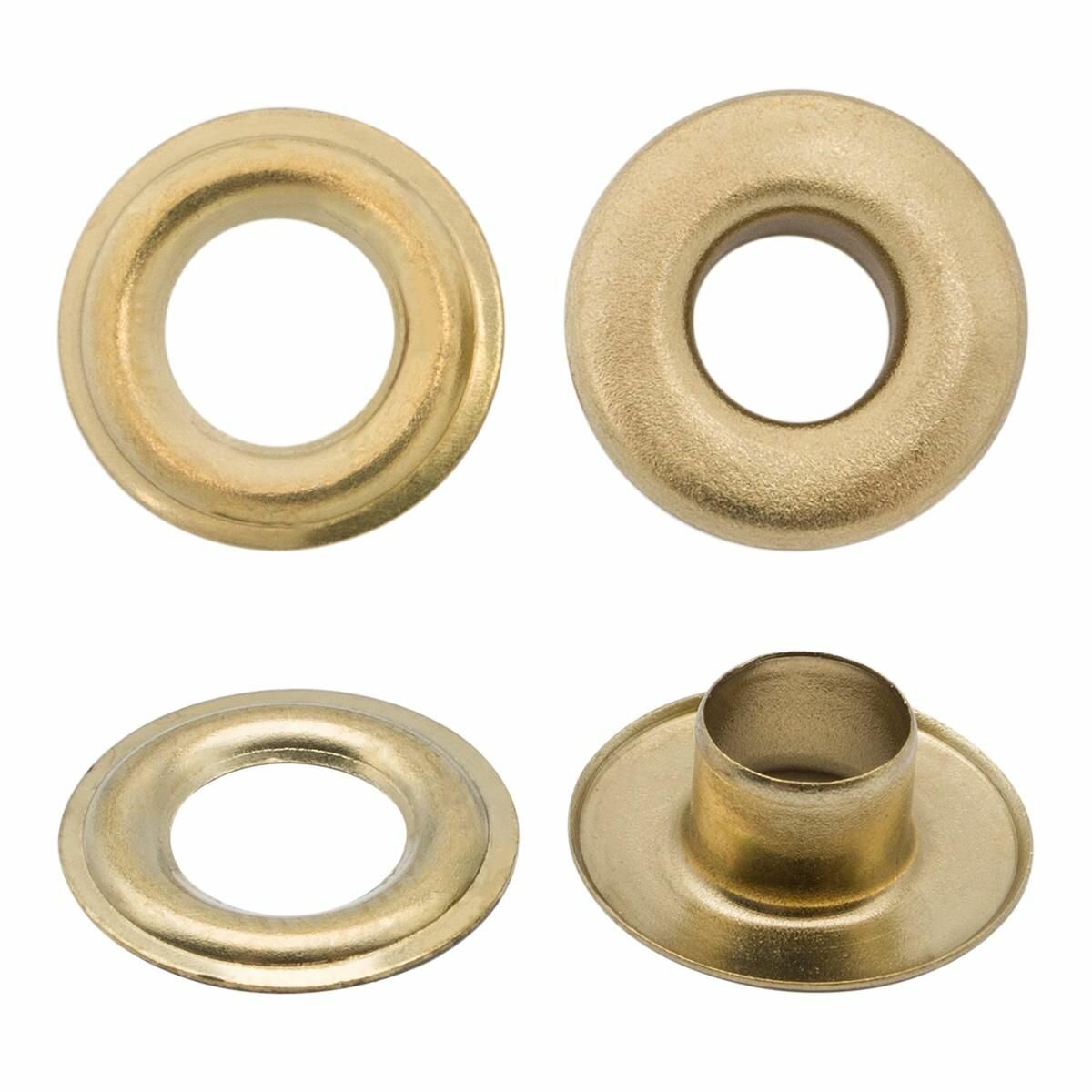 Люверс для одежды BIG плоский D 5,5 мм, металл, золотистый, 50 шт (64687)