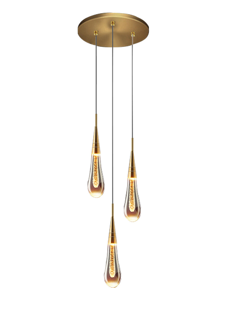 Современная светодиодная люстра с каплями воды, золотая кухня, люстра для зала отеля, декор для спальни