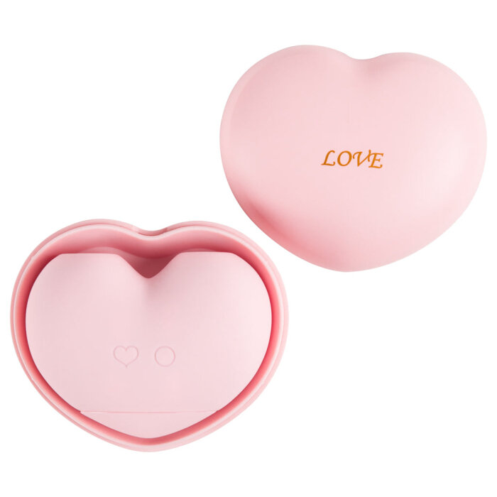 Вакуумный двойной стимулятор клитора BeYourLover HEART в форме сердца, розовый