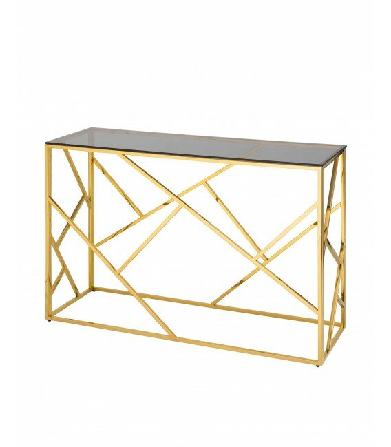 Консоль Азоло 120х40 золото стекло smoke