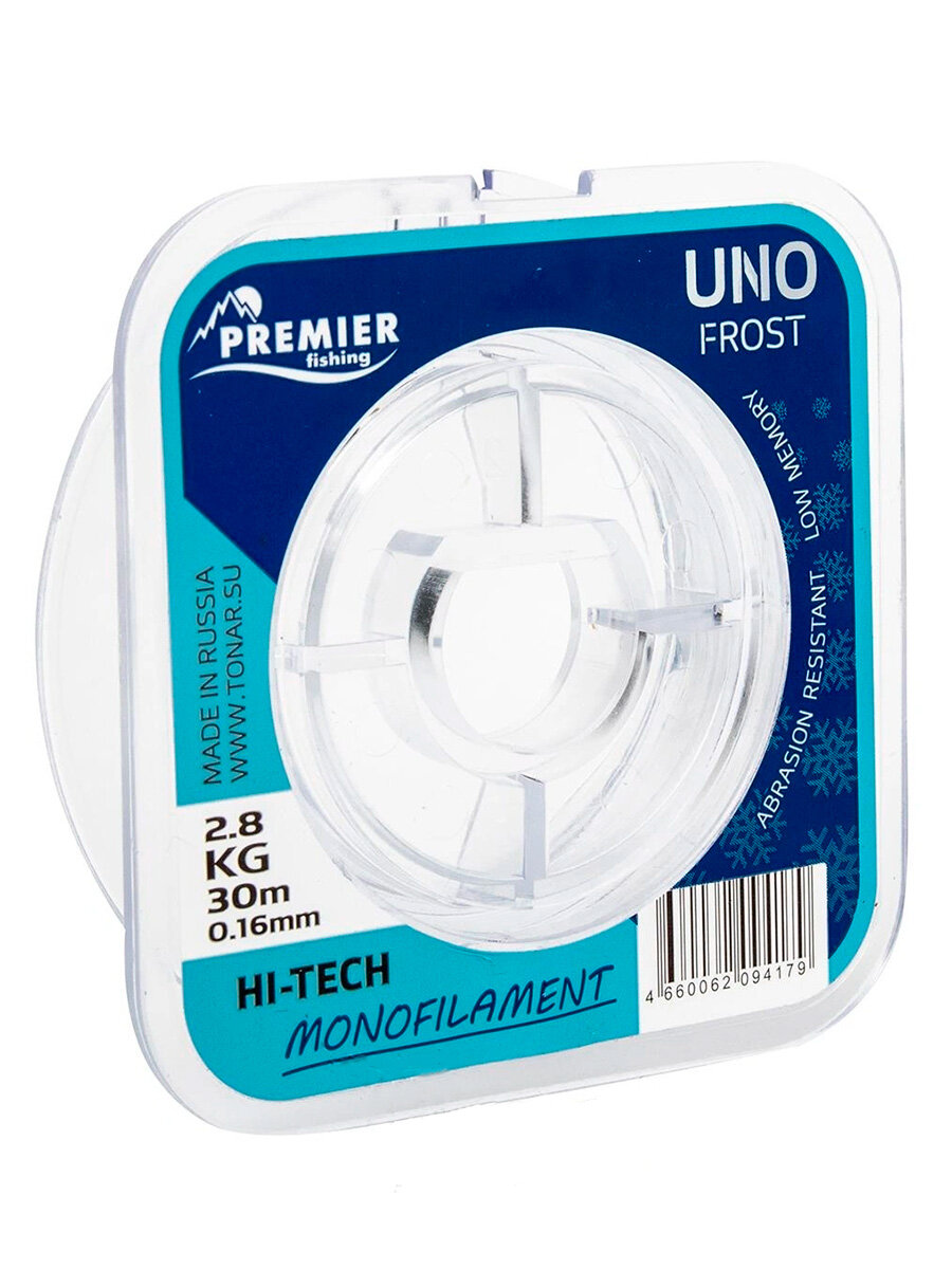 Леска для рыбалки Premier Fishing UNO FROST Clear Nylon 0,16mm/30m (PR-UF-T-016-30)