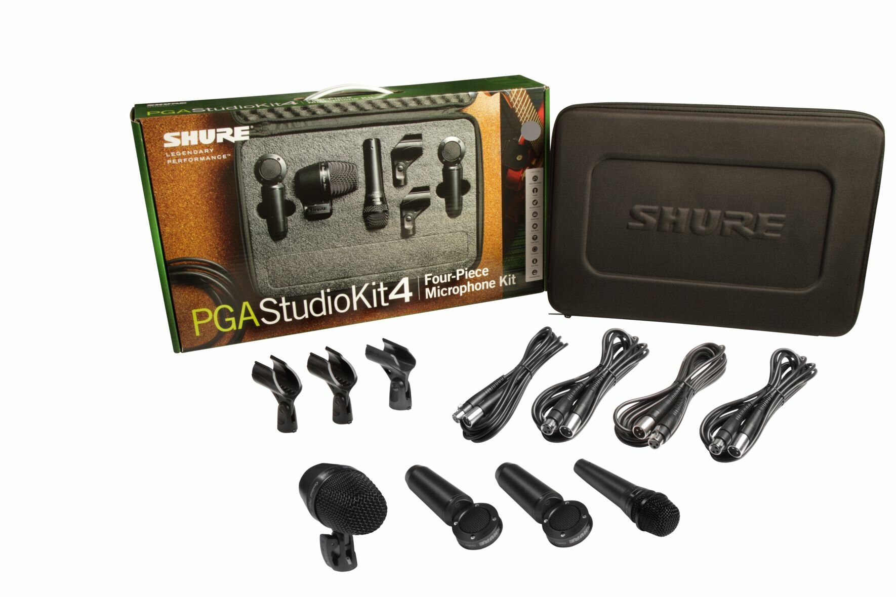 SHURE PGADRUMKIT4 Комплект из 4 микрофонов для ударных 1х PGA52, 2 х PGA56, 1 х PGA57