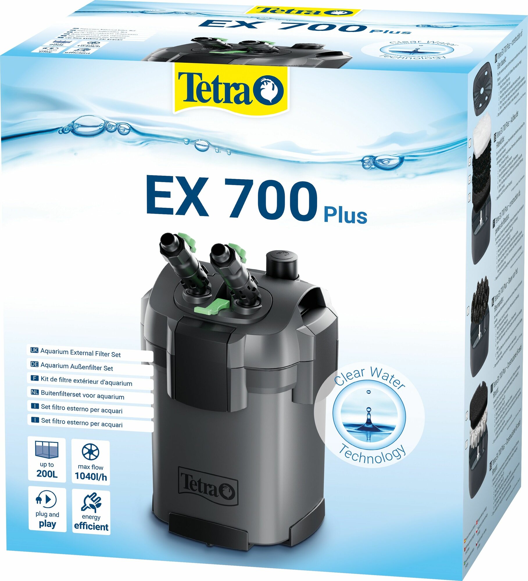 Фильтр внешний Tetra EX700 plus, 1040л/ч, 7,5Вт, на 100-200л