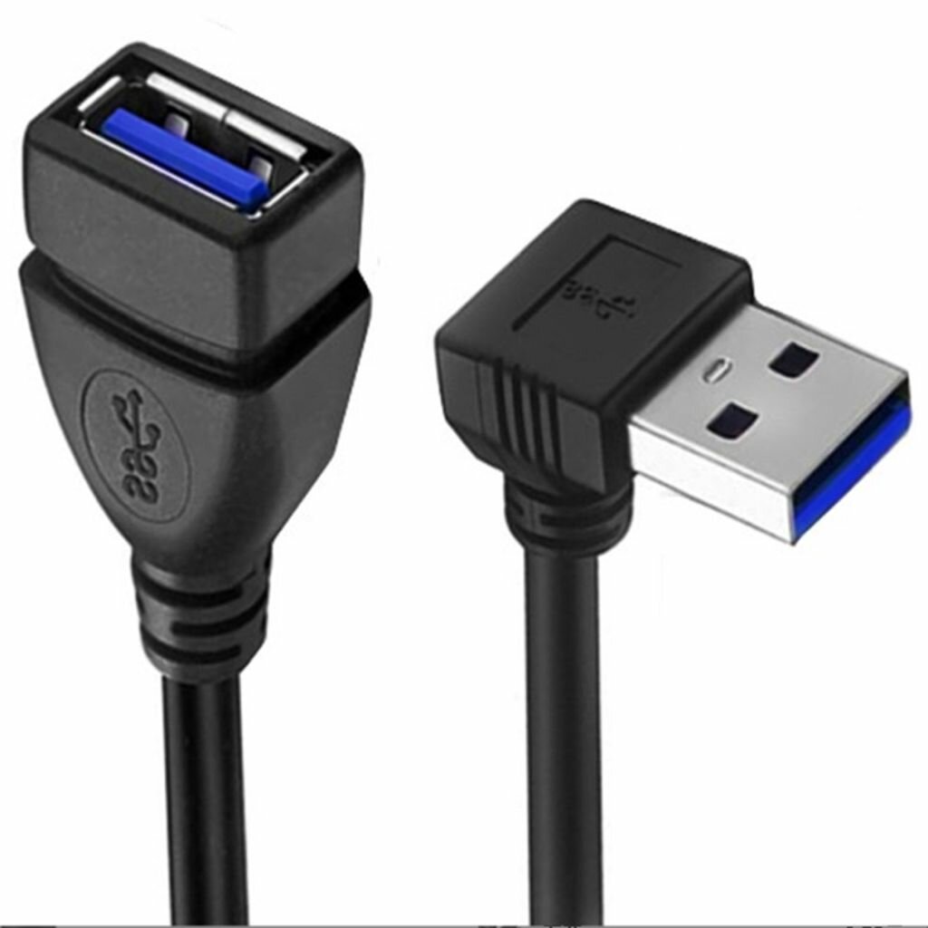 Высокоскоростной удлинительный кабель для передачи данных USB3.0 от мужчины к женщине с углом наклона 90 -наклоните его вниз