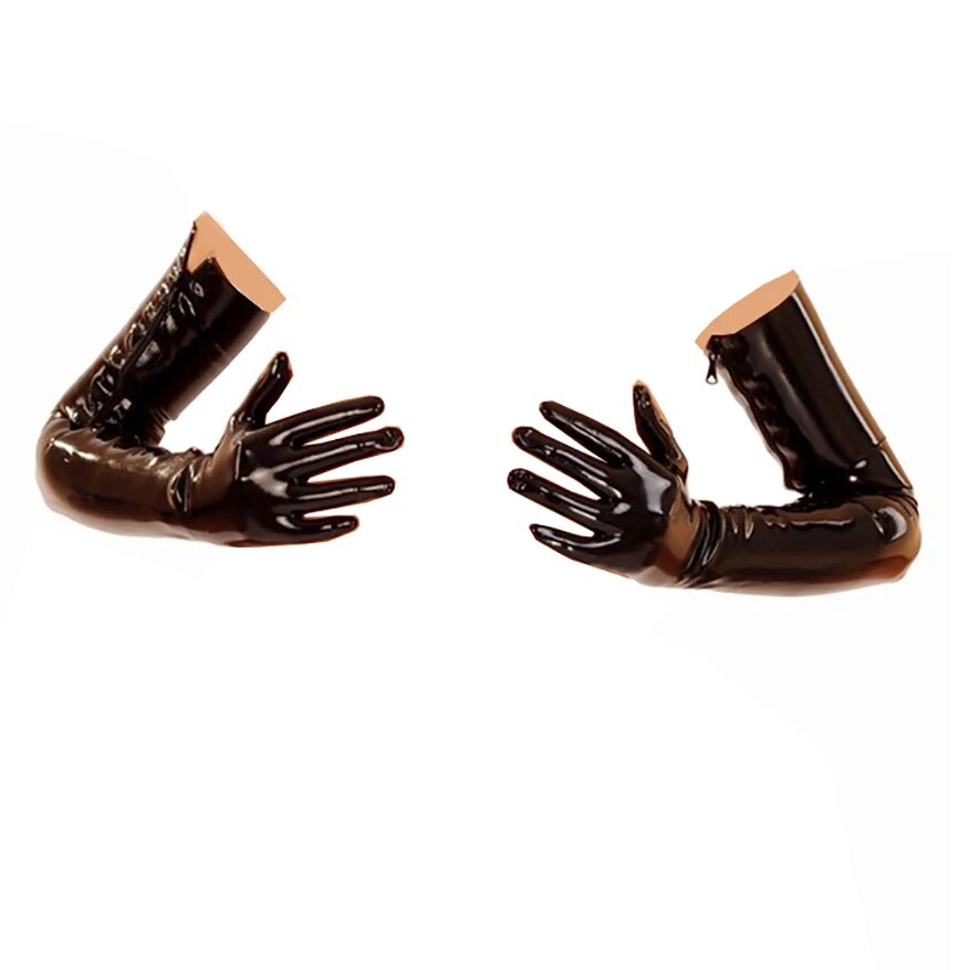 Латексные перчатки Zlatameer черные и прозрачные М, solid black