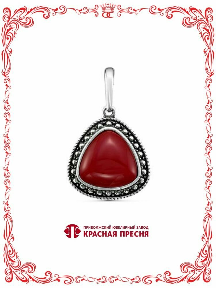 Подвеска, серебро, 925 проба, оксидирование