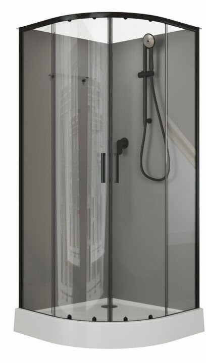 Душевая кабина Aquanet Passion EVO R black 90x90 набор 2